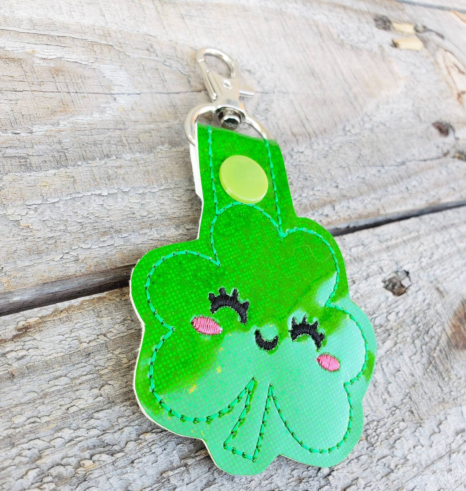 Lucky Shamrock Keychain Holo Clover Backpack Charm - Etsy