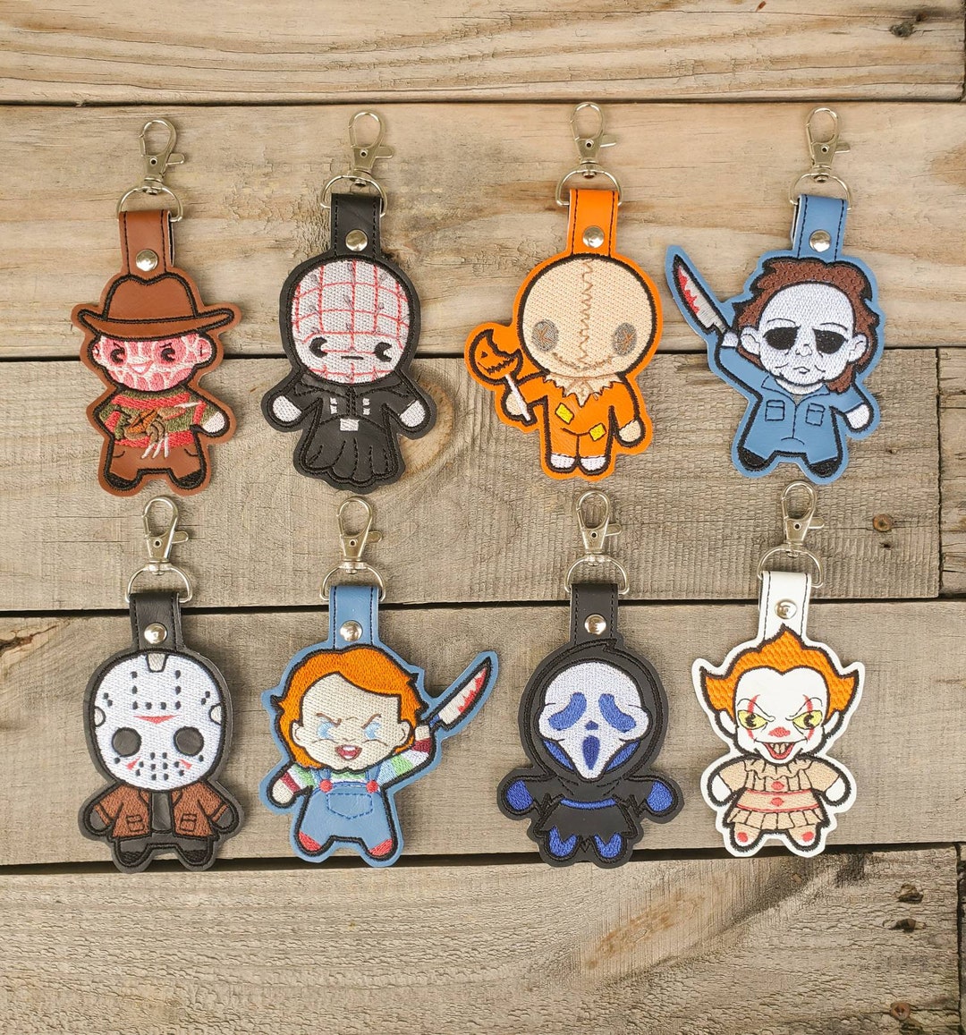 Horror Chibi Keychains, Jason, Sam, Halloween Holiday Keychain, Trick ...