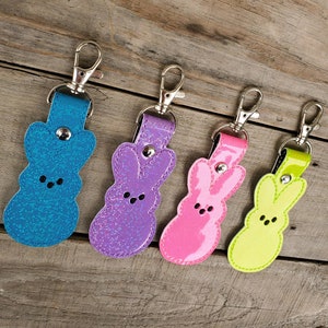 Peeps Keychain, Marshmallow Zipper Pull, Easter Bunny Backpack Fob ...