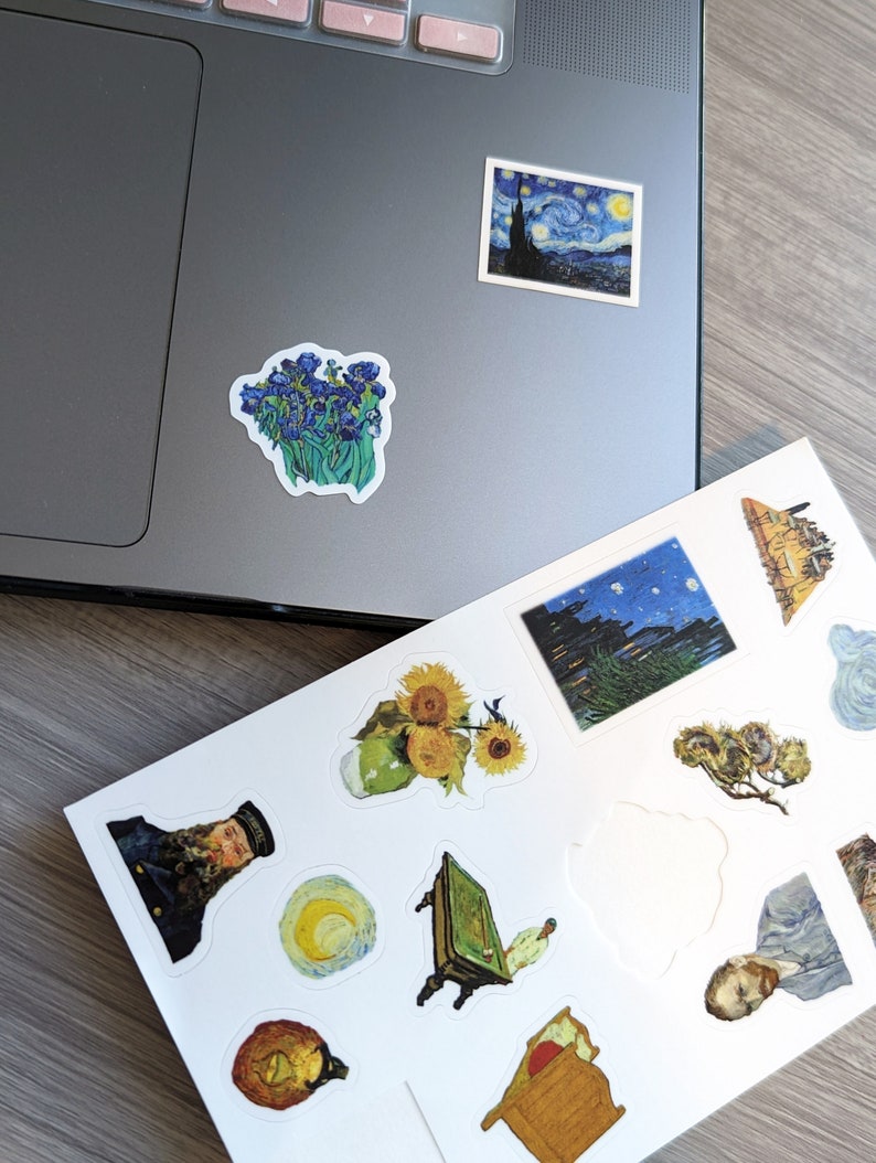 Van Gogh Mini Sticker Pack Original Art Die Cut Van Gogh - Etsy