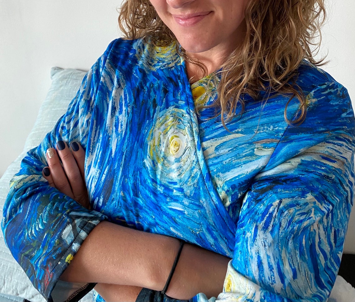 Vincent Van Gogh Starry Night - All-over Print Cardigan- Overshirt ...