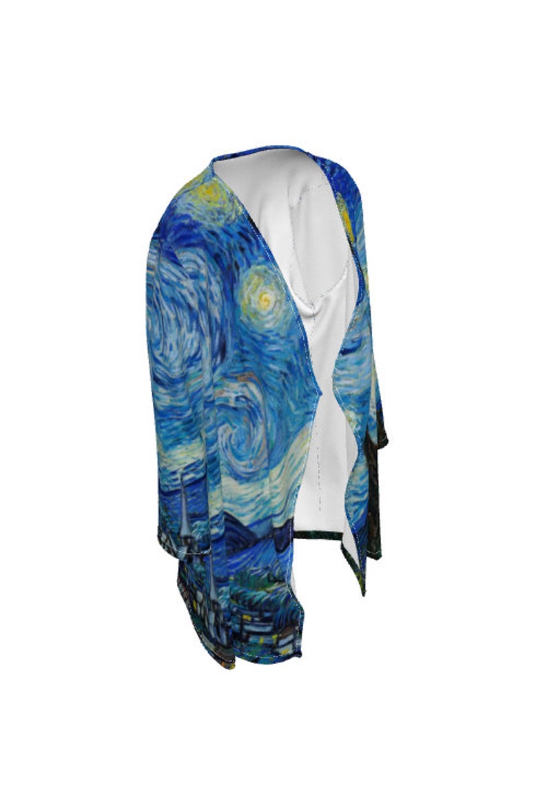 Vincent Van Gogh Starry Night - All-over Print Cardigan- Overshirt ...