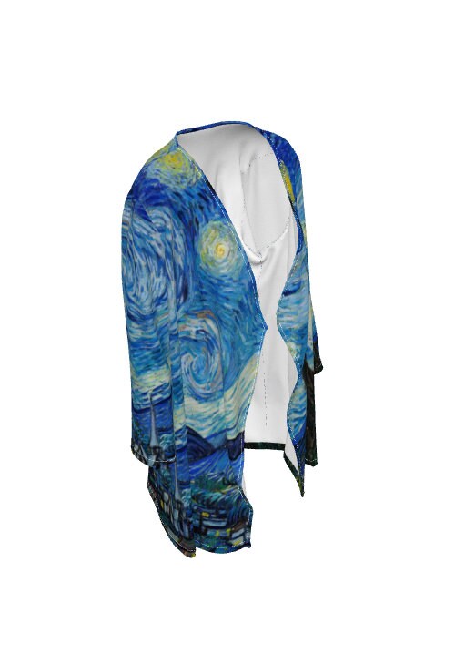 Vincent Van Gogh Starry Night - All-over Print Cardigan- Overshirt ...