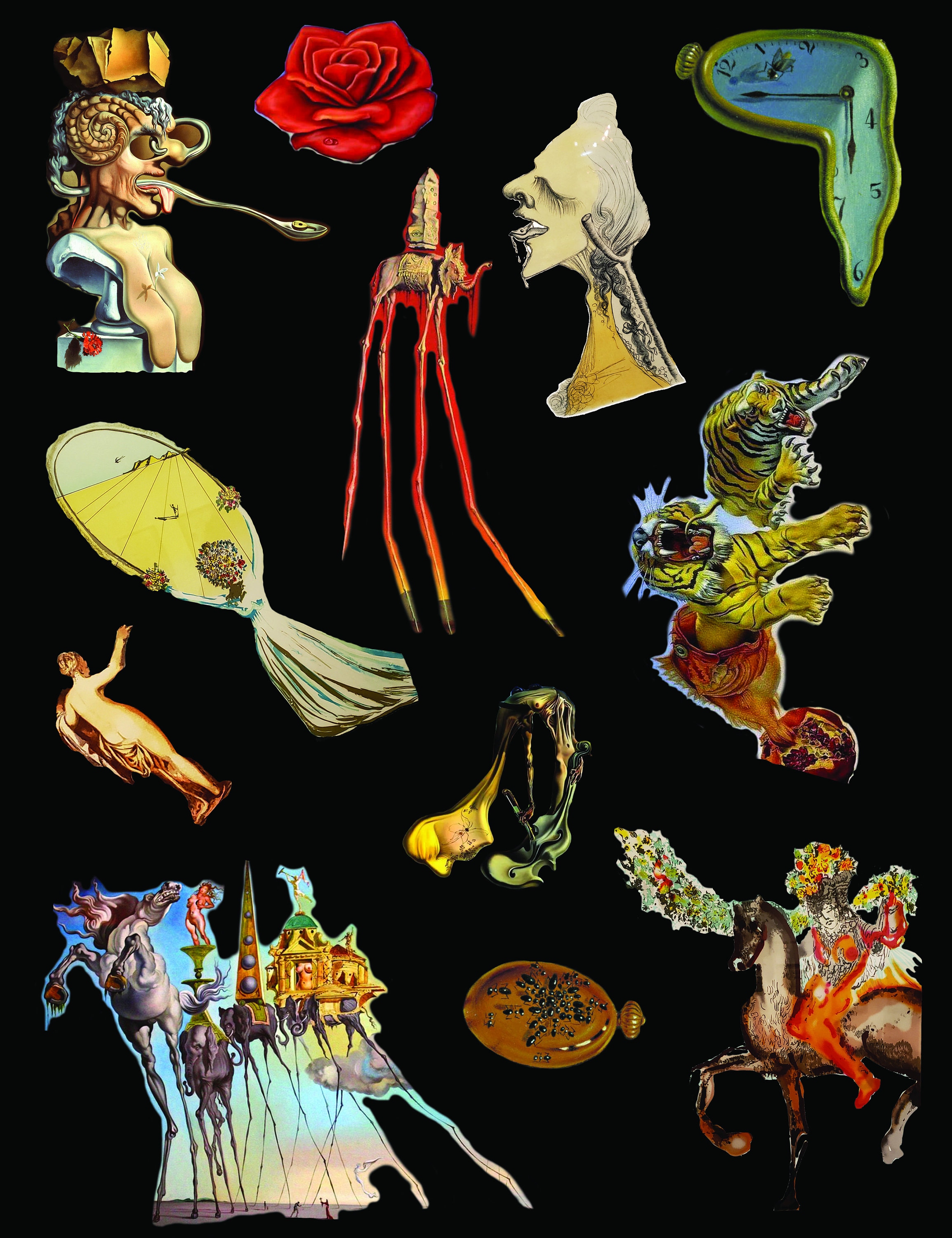 Surrealist Symbols Black Collared Jacket All Over Print | Etsy