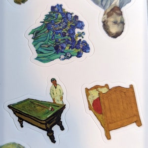 Van Gogh Mini Sticker Pack + Original Art! Die Cut Van Gogh Elements ...