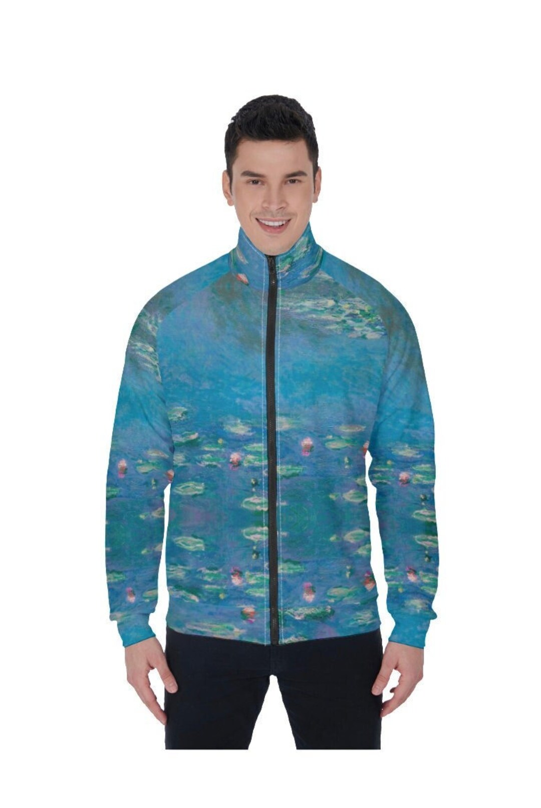 Claude Monet Water Lilies Zip-up Unisex Jacket, All Over Print ...