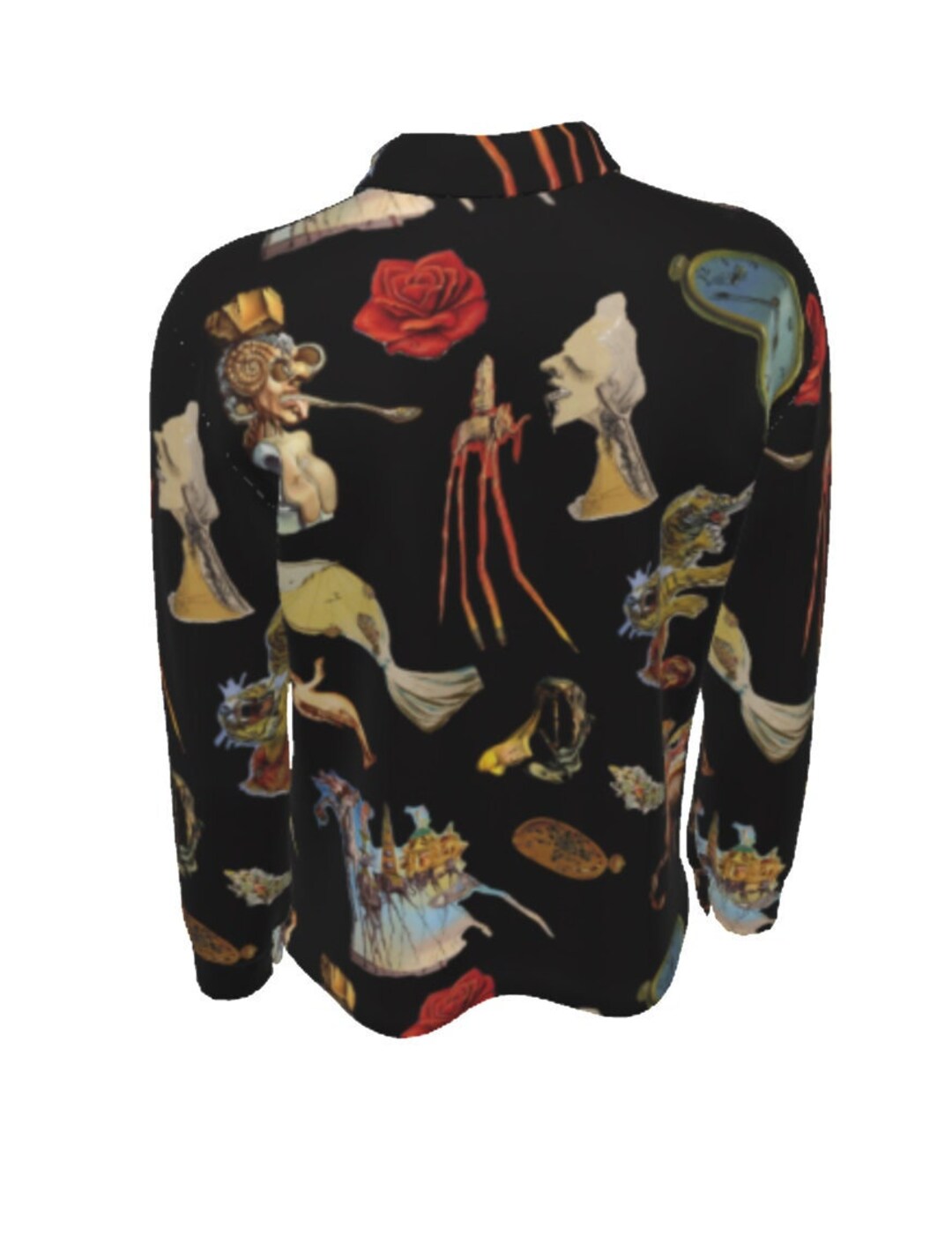 Dali Surrealism Oxford Shirt: All-over Print Long Sleeve Button-up - Etsy