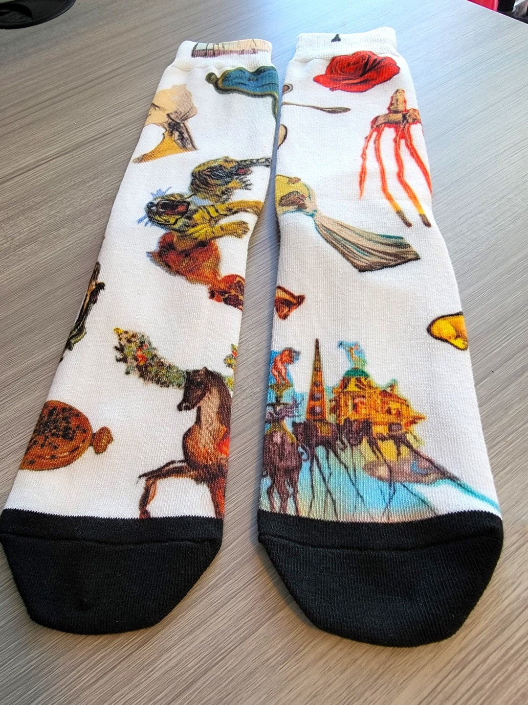 Dali Surrealist Symbols Socks- All Over Print Unisex High Socks ...