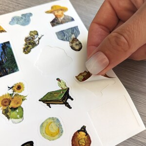 Van Gogh Mini Sticker Pack + Original Art! Die Cut Van Gogh Elements ...