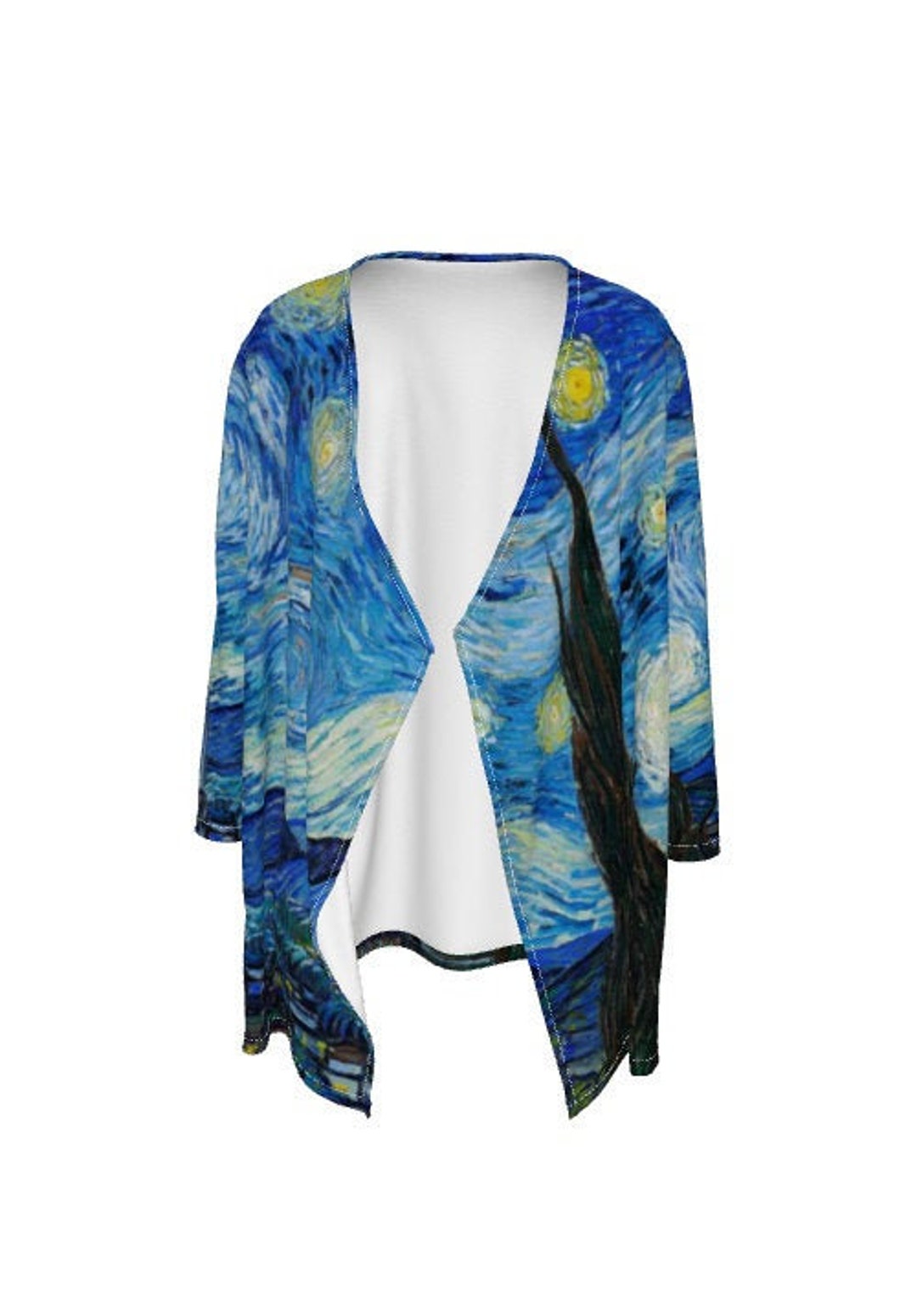Vincent Van Gogh Starry Night All-over Print Cardigan Overshirt Coverup ...