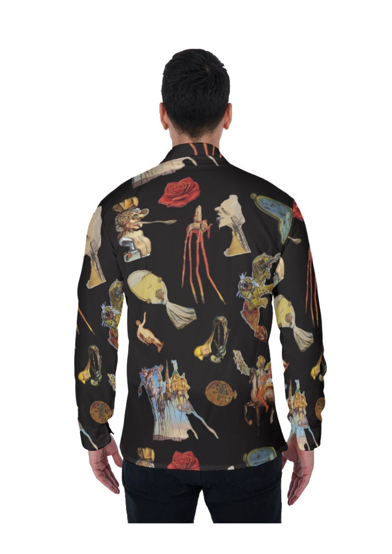 Dali Surrealism Oxford Shirt: All-over Print Long Sleeve Button-up - Etsy