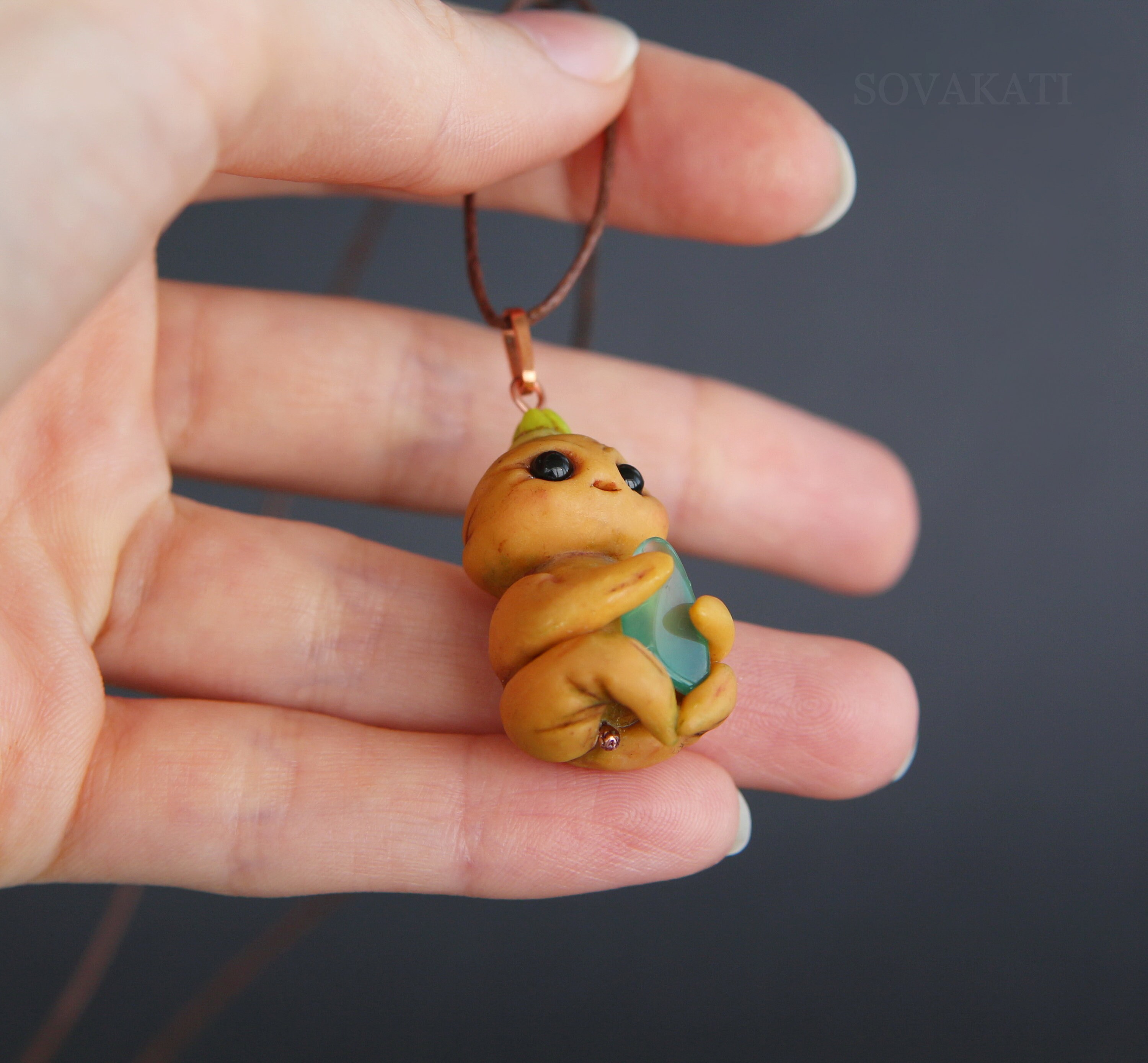 Mandragora Baby Bulb Polymer Clay Mandrake Root Figurine Polymer Clay ...