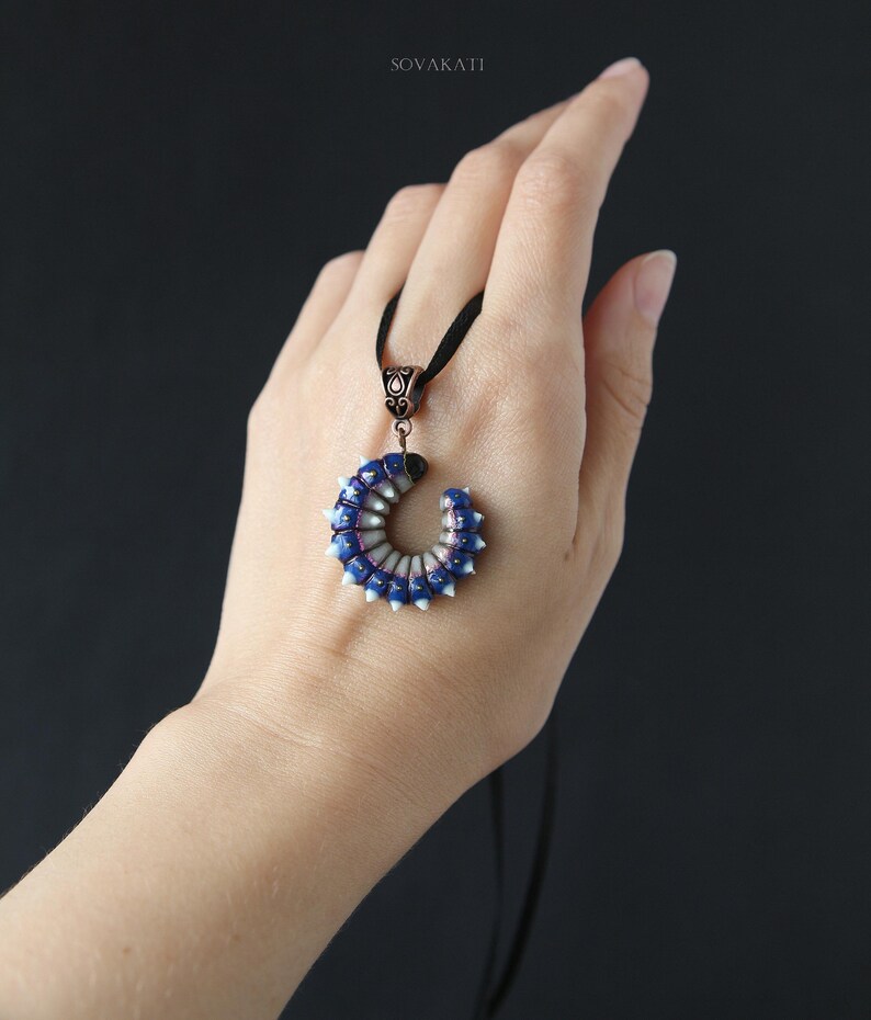 Fancy Grub Worm Pendant Pupa Pendant Tiny Animal Totem Gift Insect ...