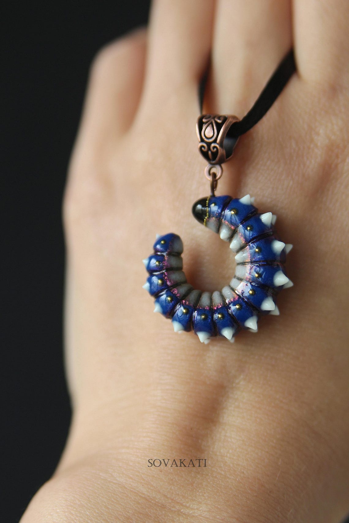 Fancy Grub Worm Pendant Pupa Pendant Tiny Animal Totem Gift Insect ...