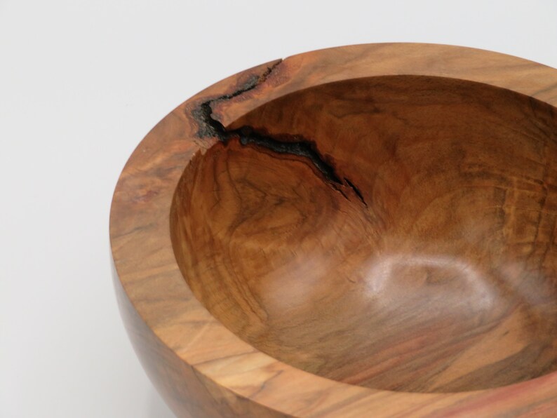 Unique Irish Beech Bowl With Natural Effects - Etsy