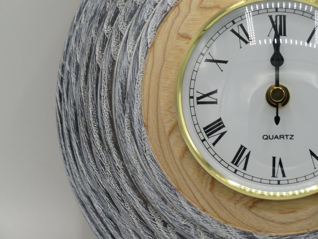 Wall Mounted Ebonised and Beaded Ash Clock - Etsy