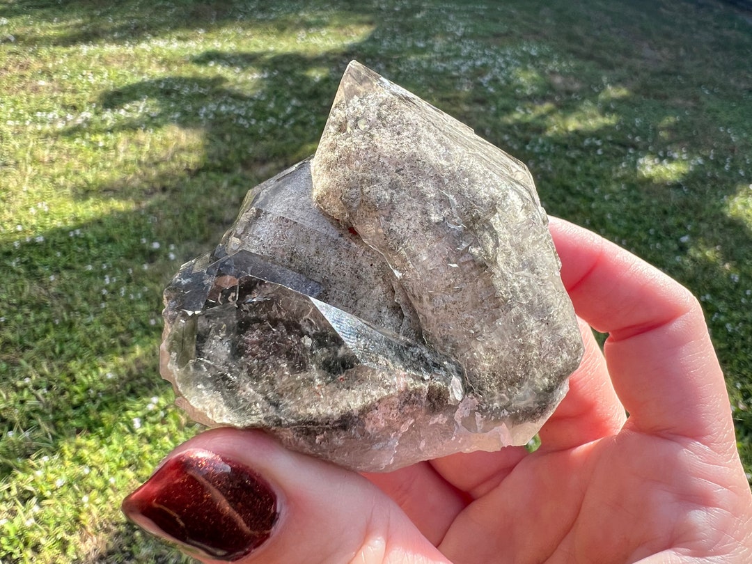 Lodolite Garden Quartz Elestial Crystal Natural Freeform Raw Specimen ...