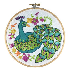 Peacock Embroidery Kit - Etsy