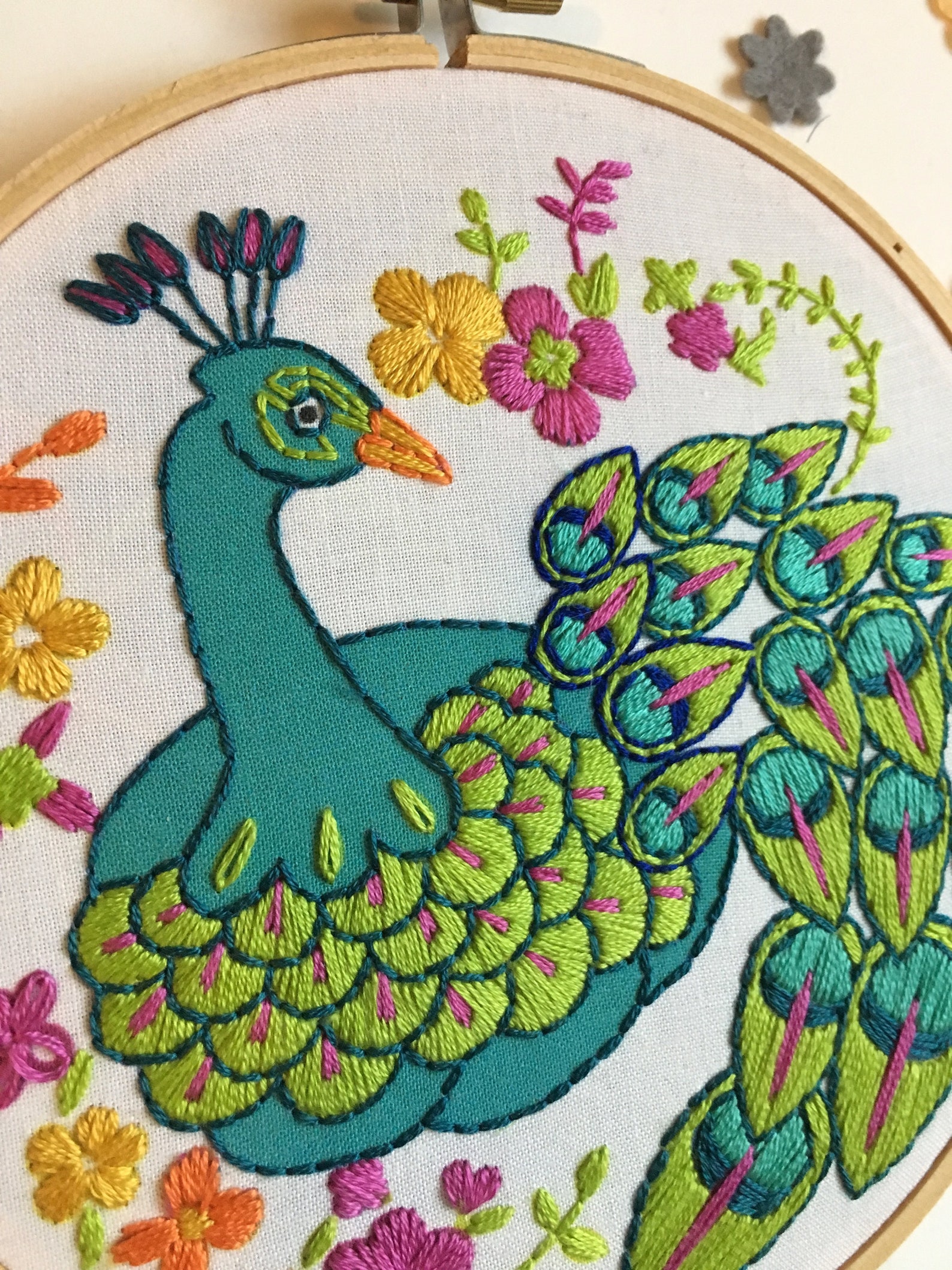 Peacock Embroidery Kit | Etsy