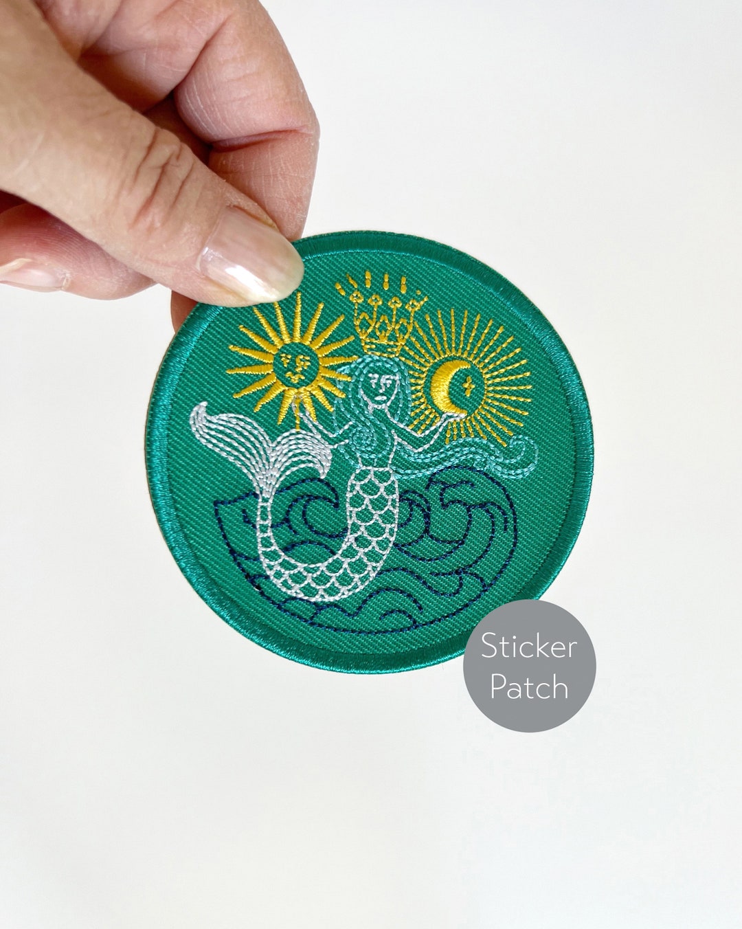 Mermaid Embroidered Sticker Patch - Etsy