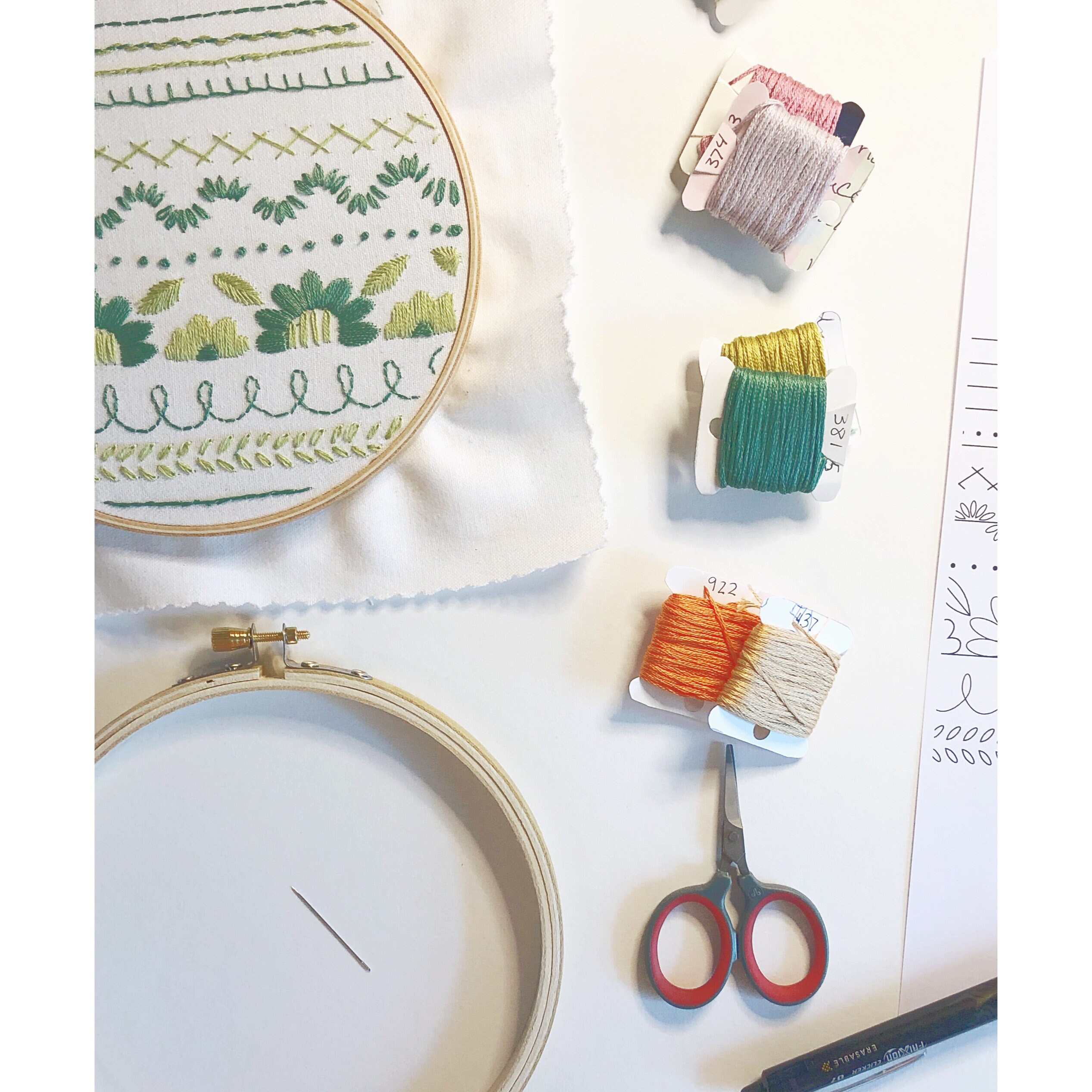 Embroidery Sampler Video and PDF Download - Etsy
