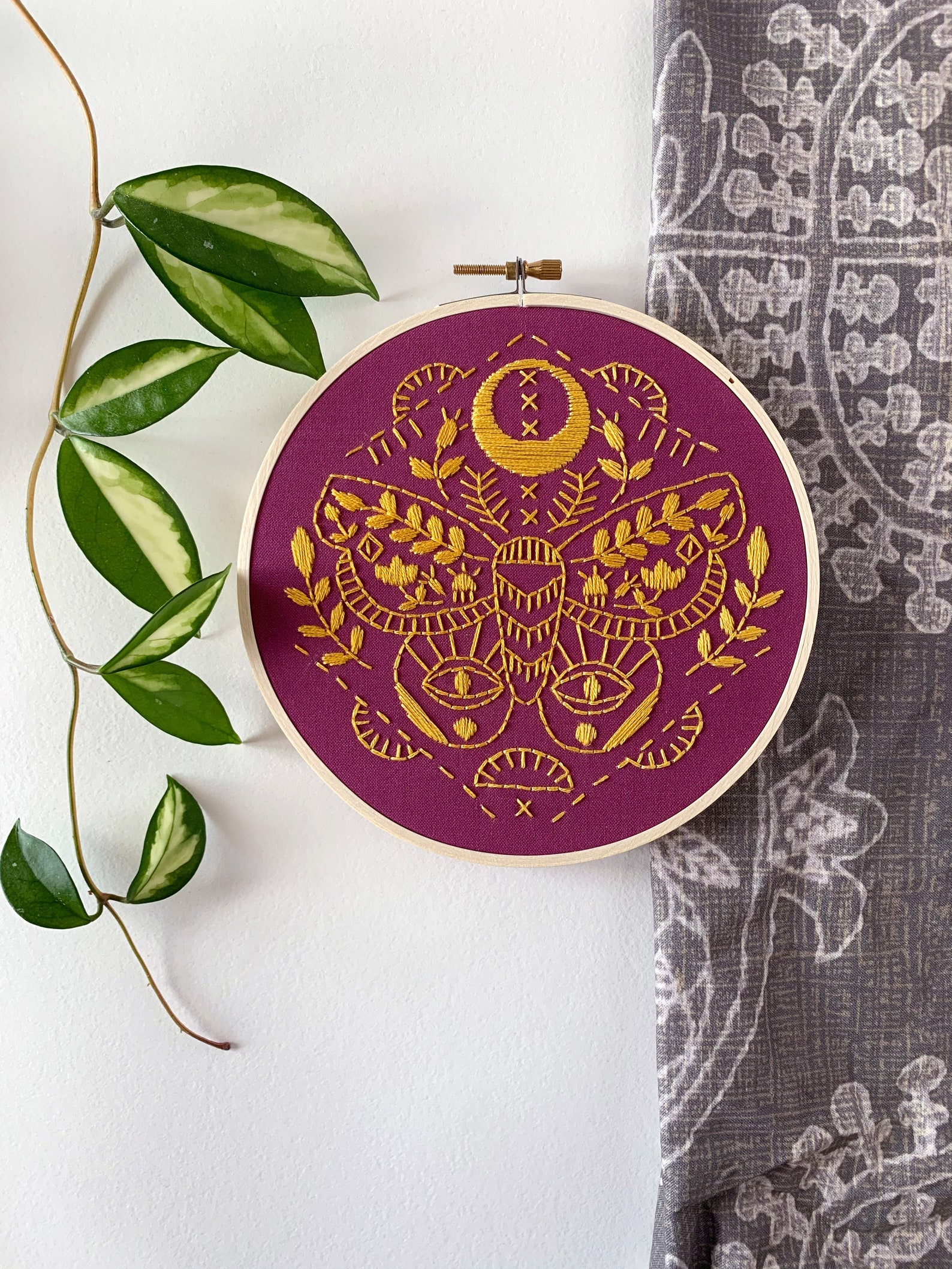 Mythic Moth Embroidery Kit - Etsy