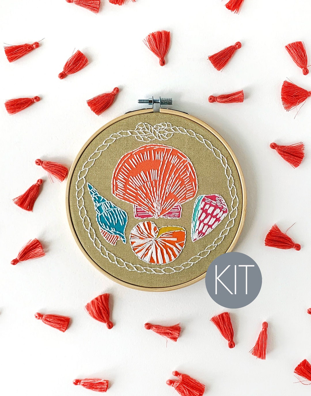 Shells Embroidery Kit - Etsy