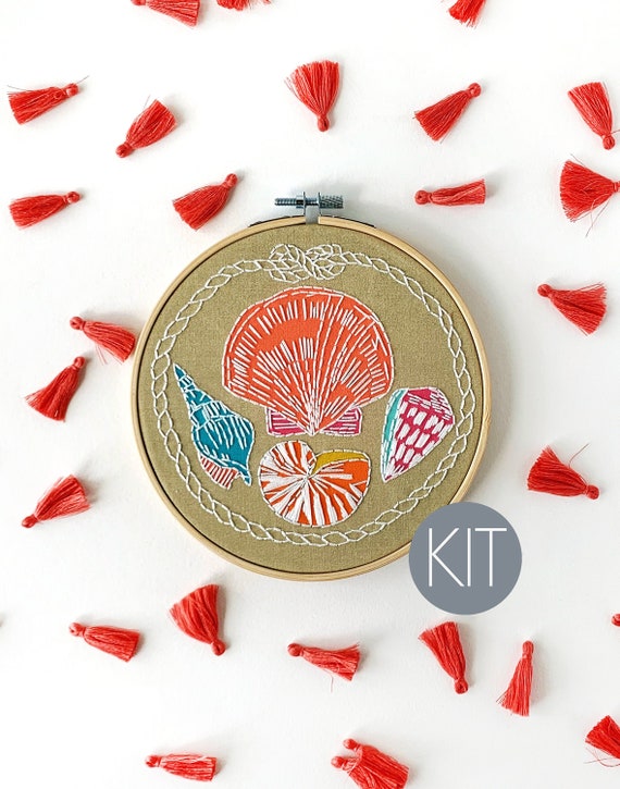 Shells Embroidery Kit - Etsy