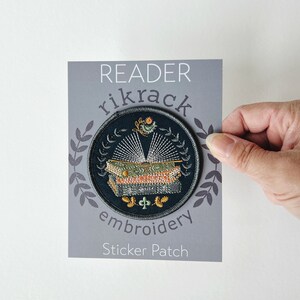 Reader Embroidery Sticker Patch - Etsy