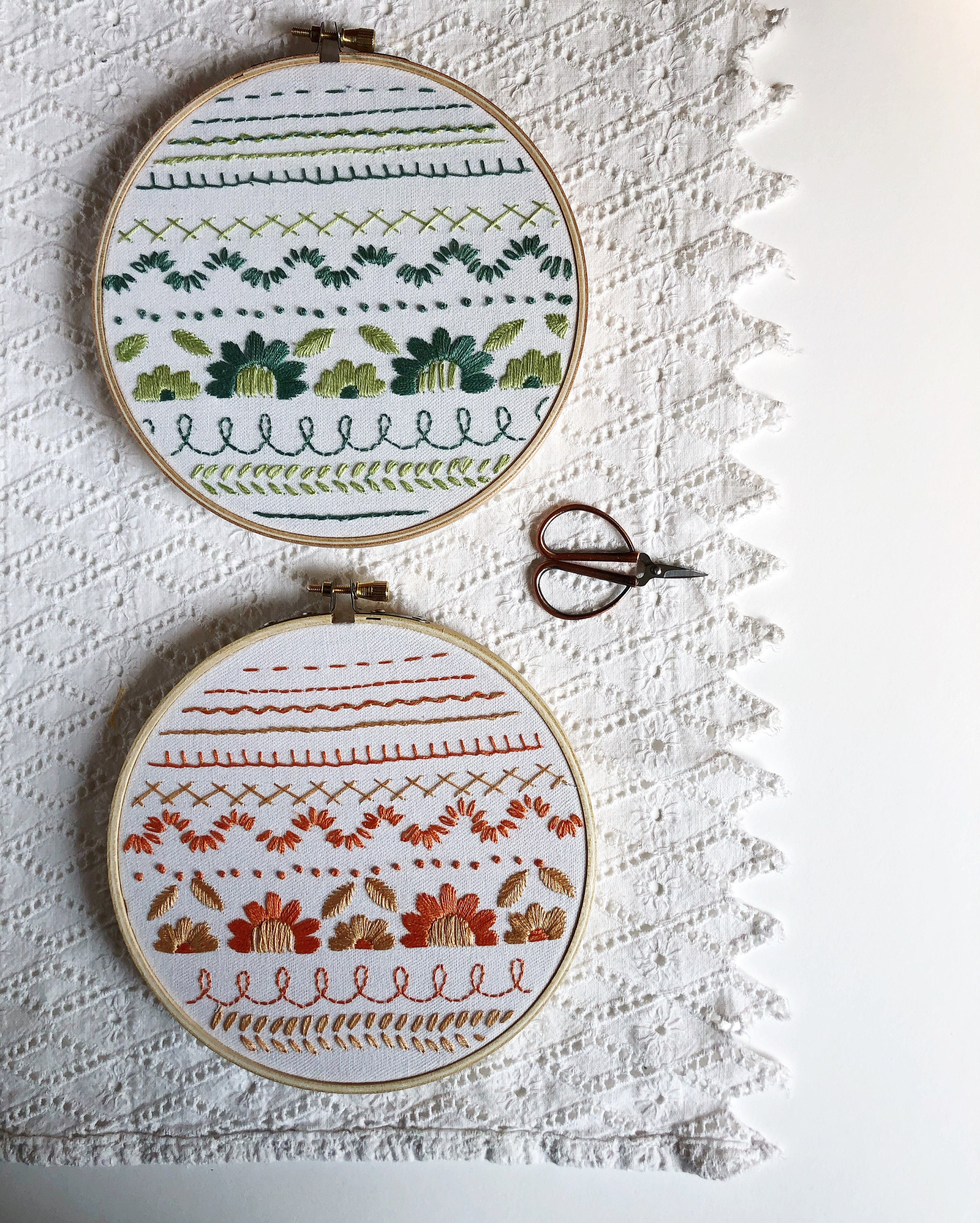 Embroidery Sampler Video and PDF Download - Etsy