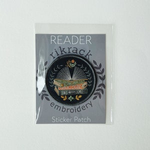 Reader Embroidery Sticker Patch - Etsy
