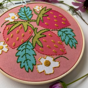 Strawberries Embroidery Kit - Etsy