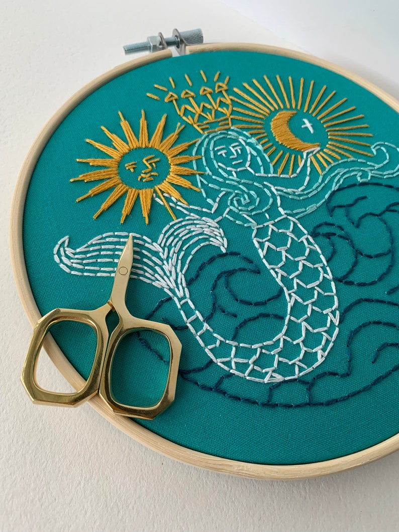 Mermaid Embroidery Kit - Etsy