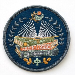 Reader Embroidery Sticker Patch - Etsy