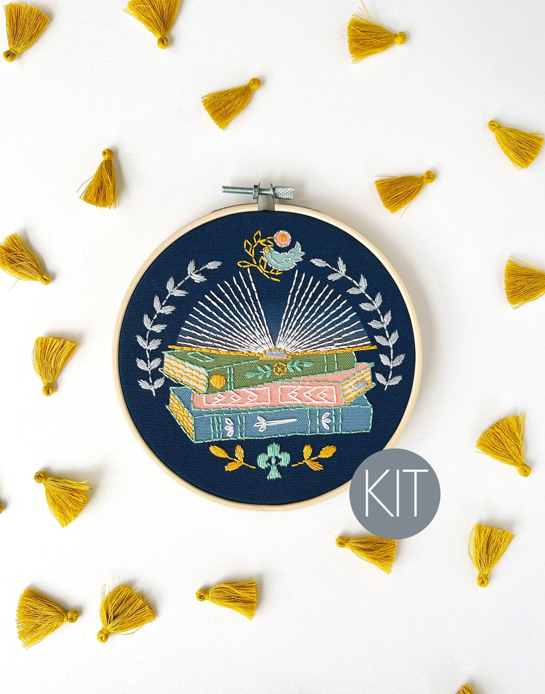 Reader Embroidery Kit - Etsy