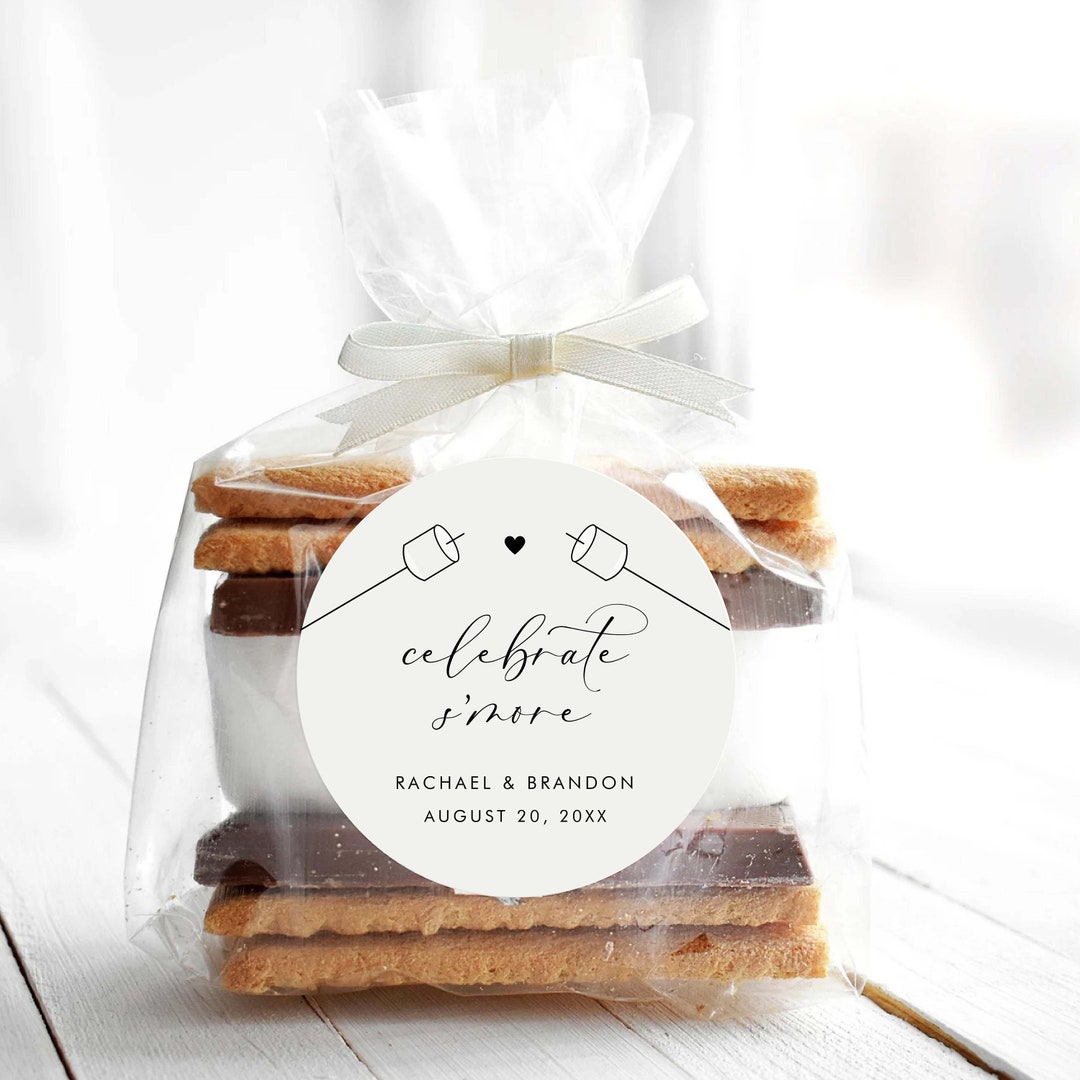 S'mores Wedding Party Favor Kit Sticker Labels, Smores Theme Wedding ...
