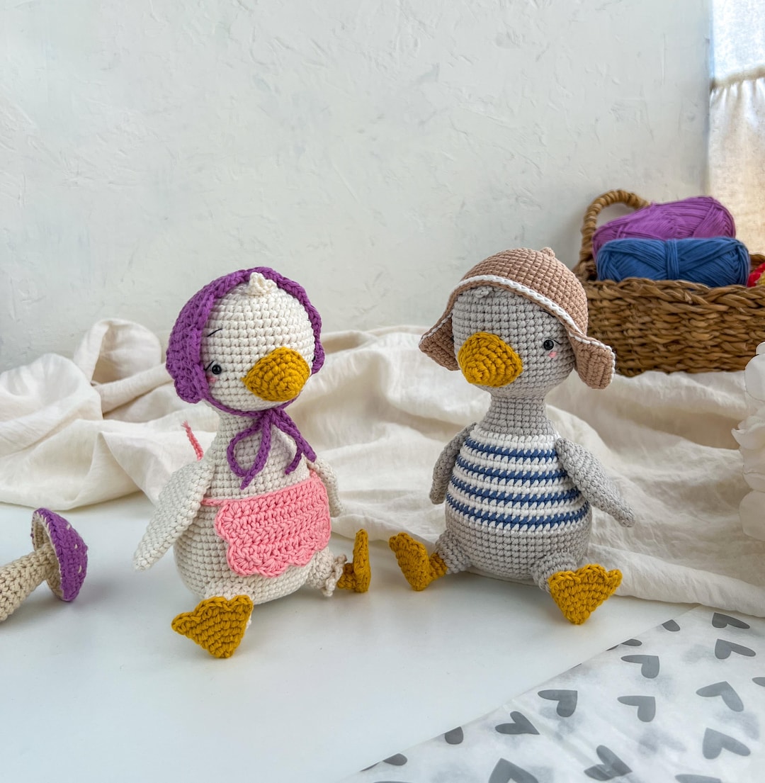 Amigurumi Goose Crochet Pattern, Matilda Hugo the Geese, Fluffy Flock ...