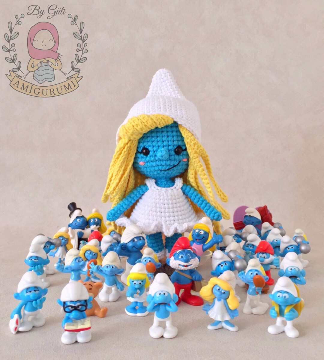 Crochet Smurfette Pattern, Crochet Smurfs Pattern, Amigurumi Doll ...