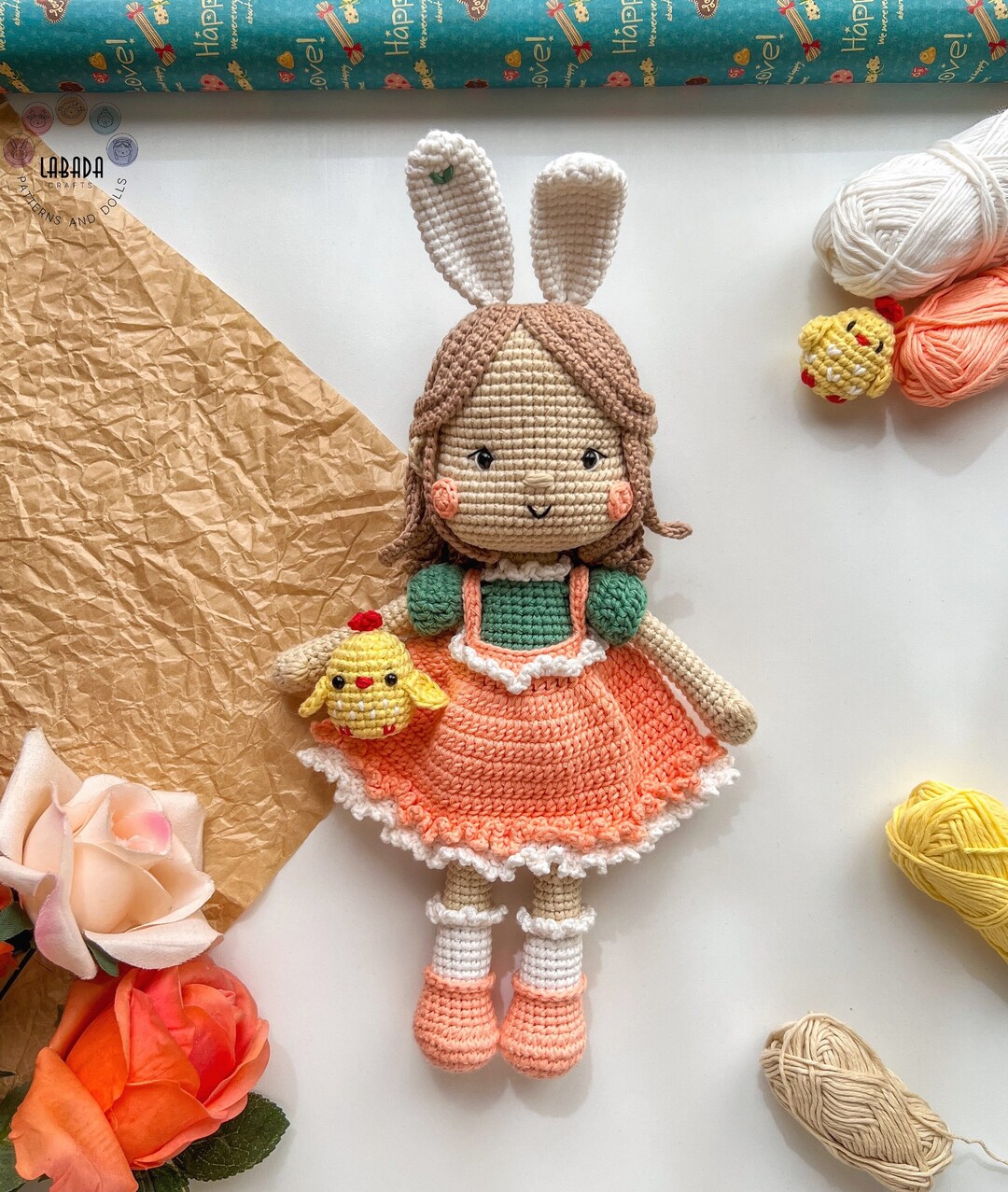 Hazel the Puff Girl Pattern, Amigurumi Easter Bunny Doll Pattern ...