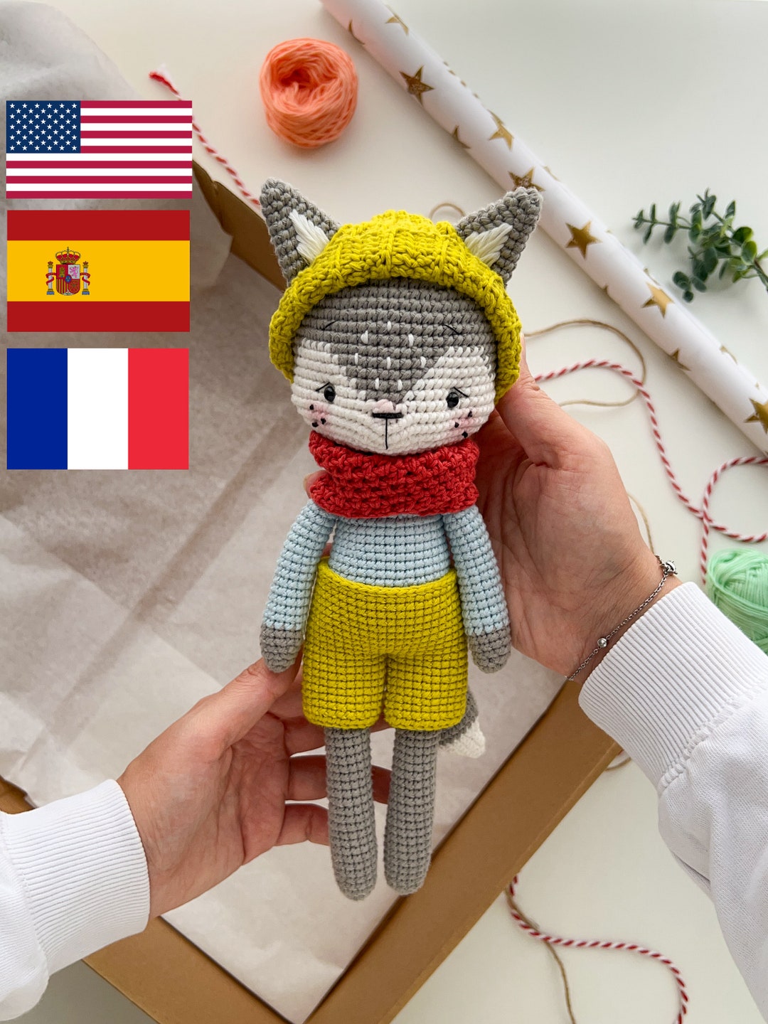 Amigurumi Wolf Pattern, Wolf Plush Pattern, Crochet Wolf Pattern ...