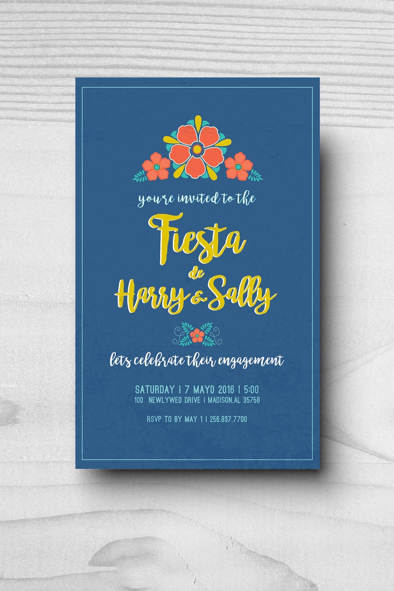 Cinco De Mayo Invitation Fiesta Invitation Engagement Party - Etsy