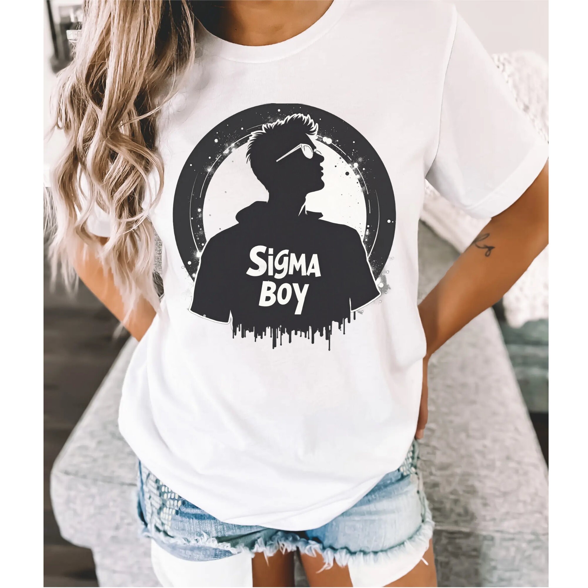 Sigma Boy T-shirt - Minimalist Graphic Tee for Woman and Men, Trendy ...