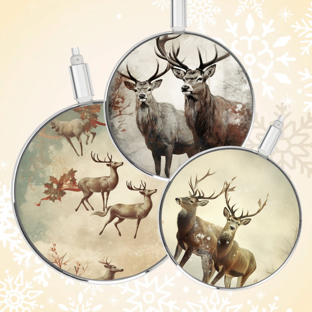 Holly Jolly Reindeer Mobile Charger 15W Fast Wireless Power Mat for All ...