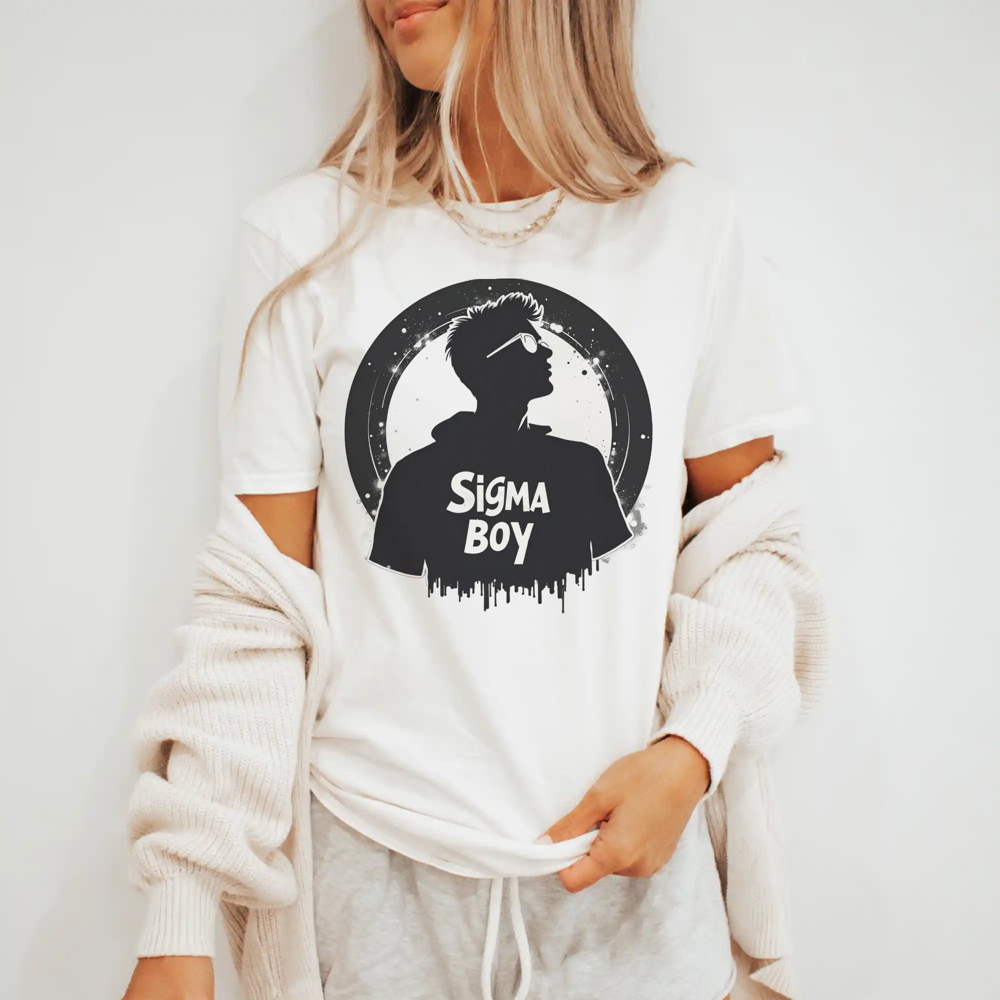 Sigma Boy T-shirt - Minimalist Graphic Tee for Woman and Men, Trendy ...