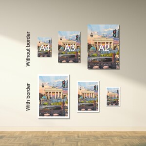 Athens Landmarks Collage Print – Parthenon, Acropolis, Caryatids ...