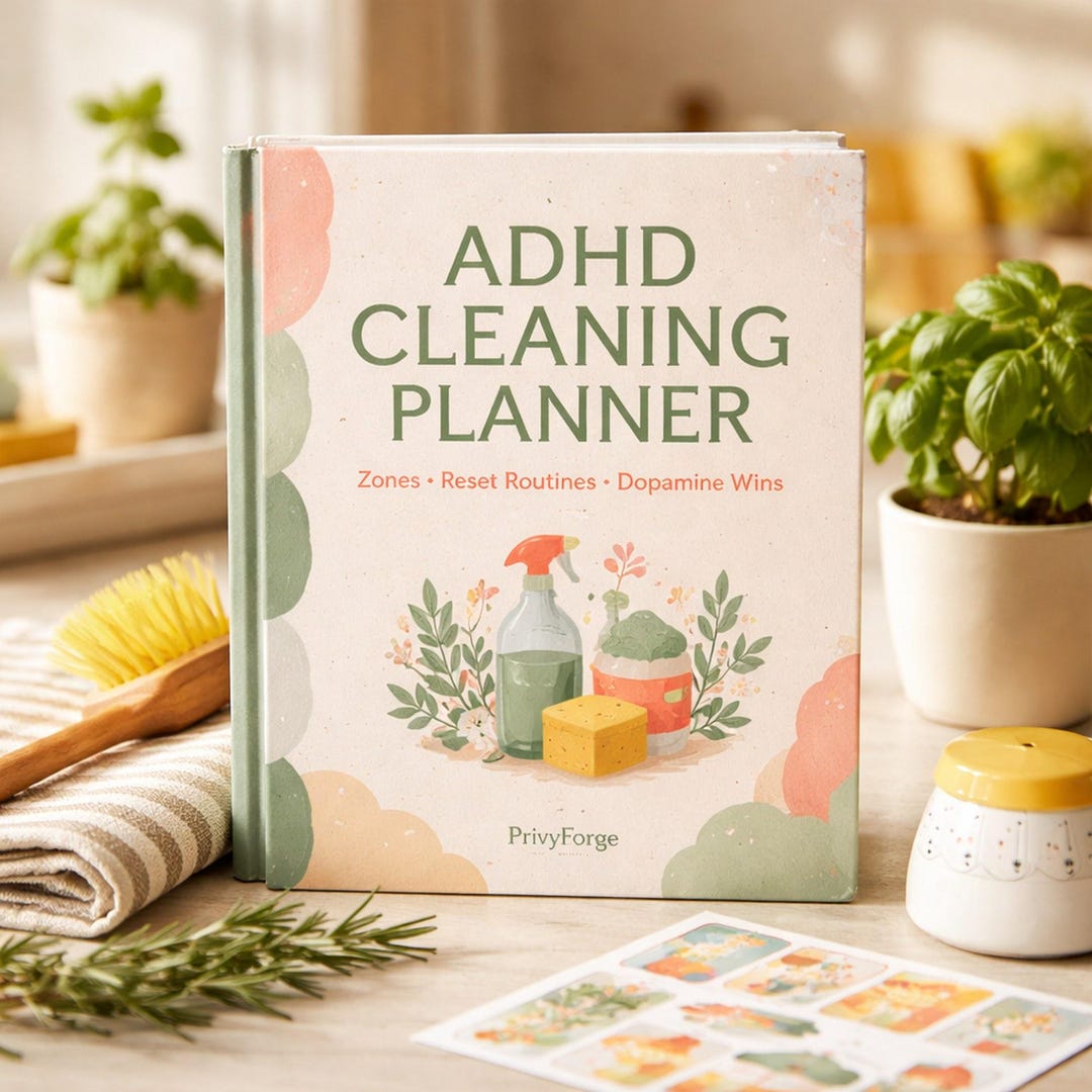 ADHD Cleaning Planner Bundle Printable PDF, ADHD Chore Chart, Executive ...