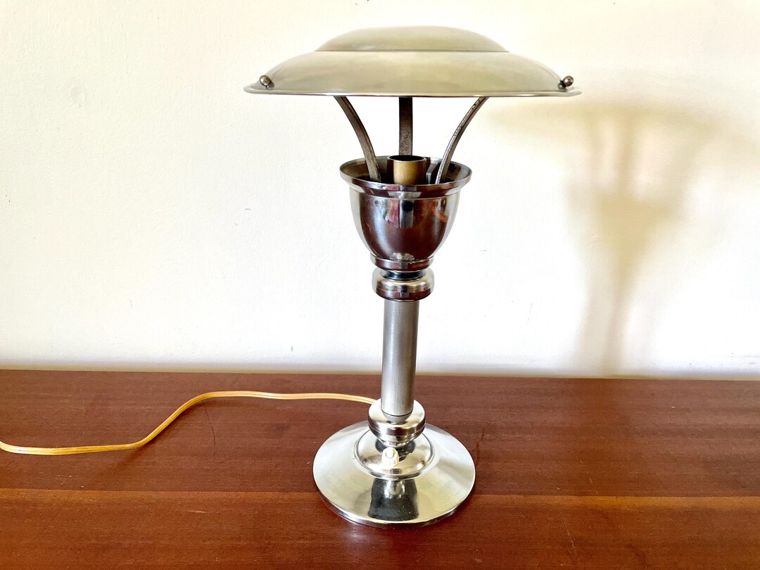 Vintage Mushroom Lamp, 1970s Ocean Liner Lamp, Desk Lamp, Gift for Him ...