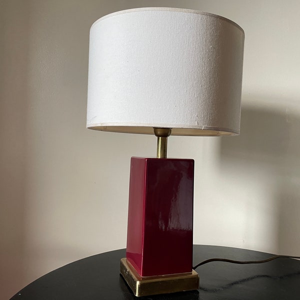 Red and Gold Table Lamp - Etsy