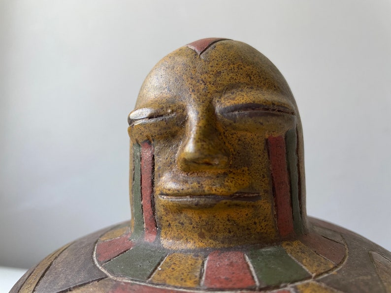 Pre-columbian Art Style Pottery, Nazca Peru, Jug Gourd Container ...