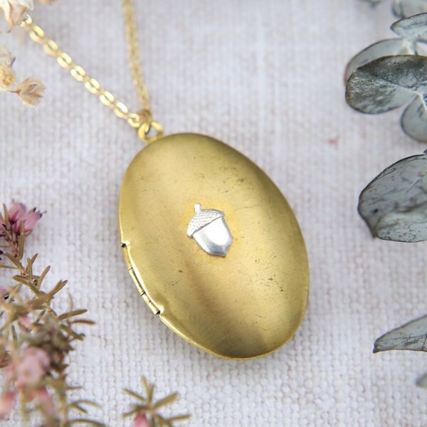 Acorn Locket - Etsy